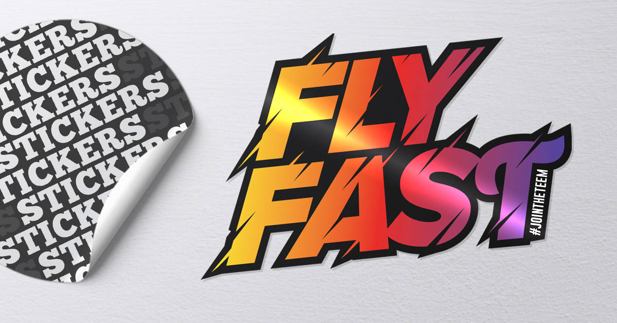 Fly Fast Holographic Sticker (2 pack) – TEEM Gear